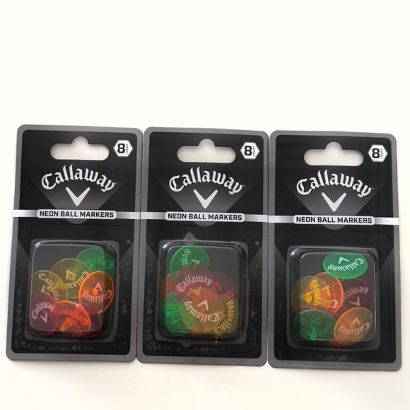 Callaway | Other | Lot Of 3 Callaway Ball Markers Neon Assortment 8 In ...